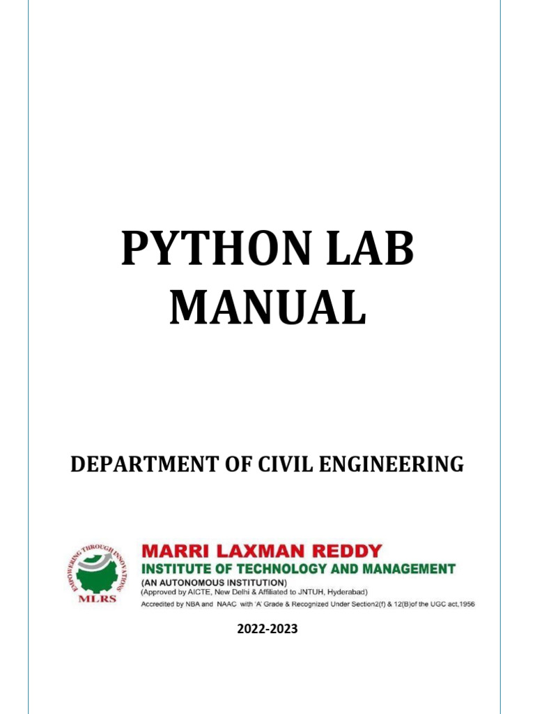 R20-Phython Lab Manual | PDF