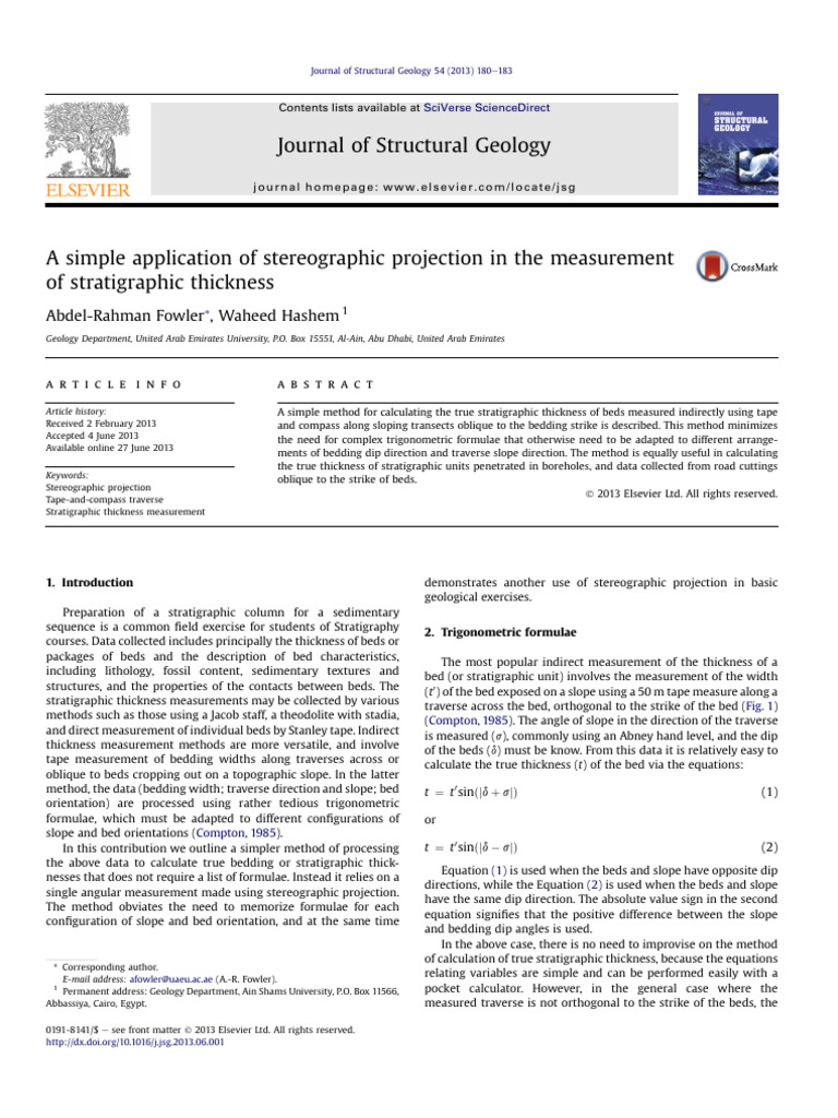Simplified True Stratigraphic Thickness Calculation | PDF ...