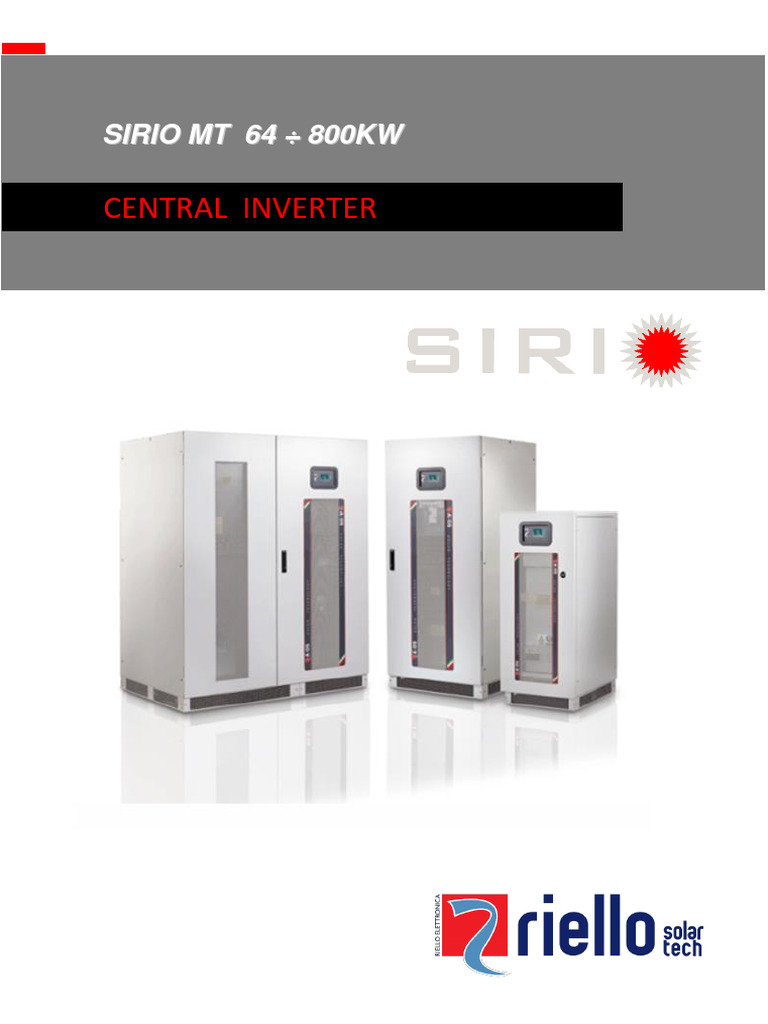 Sirio HV MT k64 | PDF | Power Inverter | Alternating Current