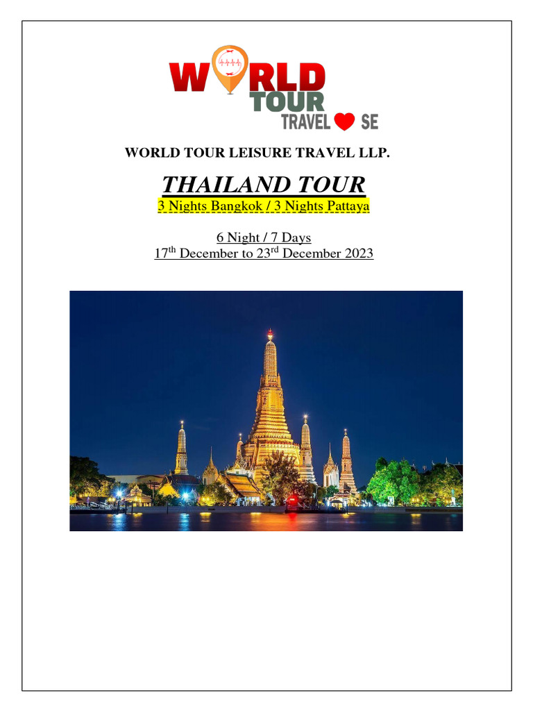 THAILAND | PDF | Pattaya | Bangkok
