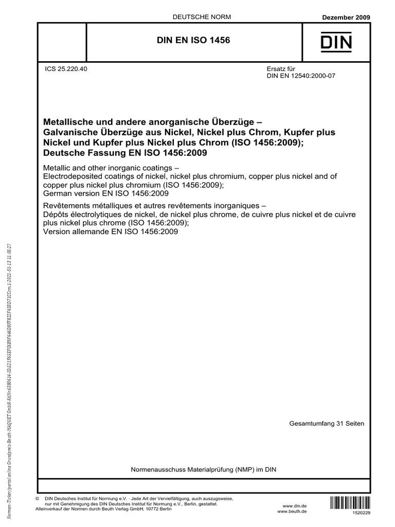 Iso 1456 | PDF