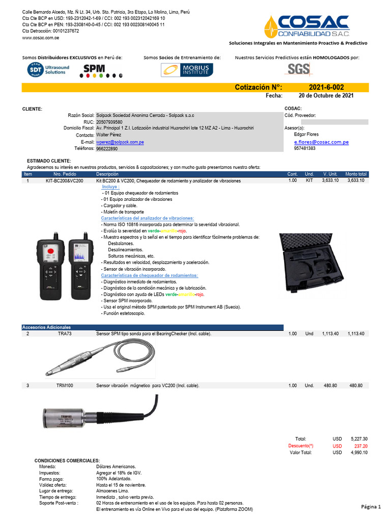 Cot #2021-6-002 (SOLPACK) Kit BC200 & Kit VC200 SPM (20-10-21) .. | PDF