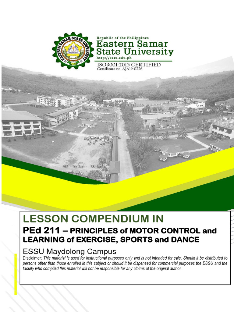 PED 211-Principles-of-Motor-Control | PDF