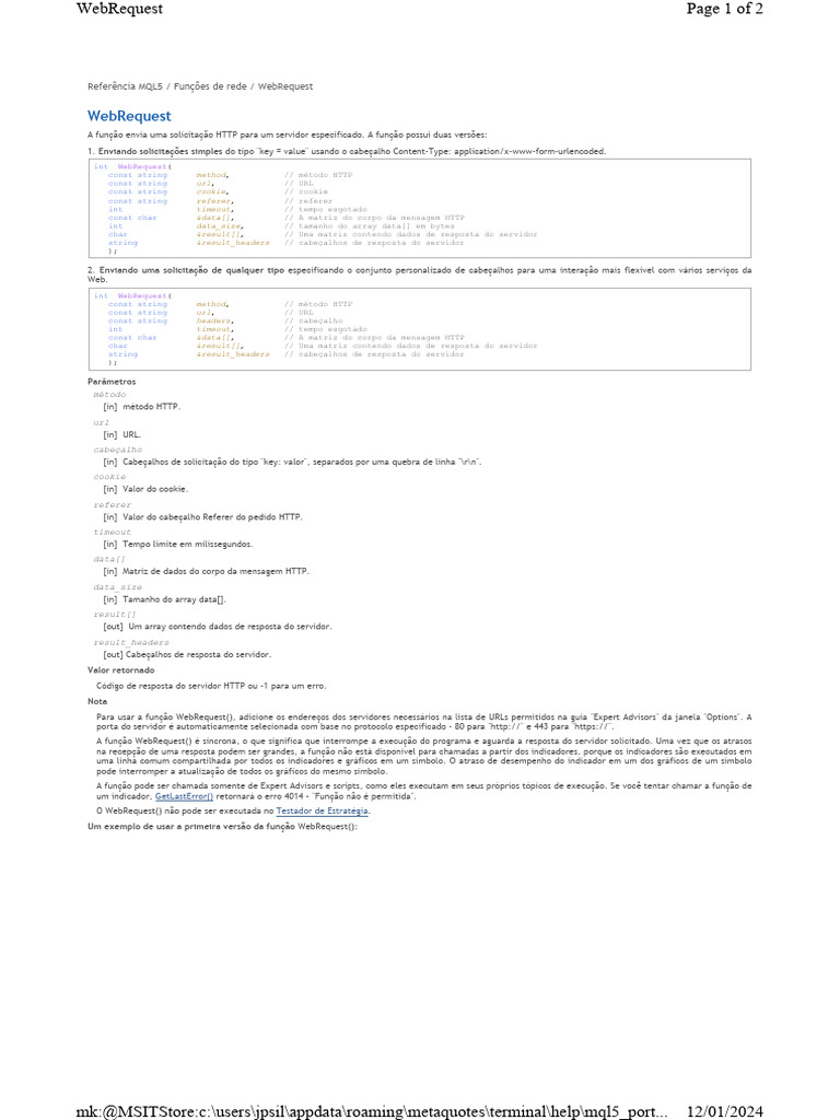 Web Request | PDF | Redes | Internet e Web