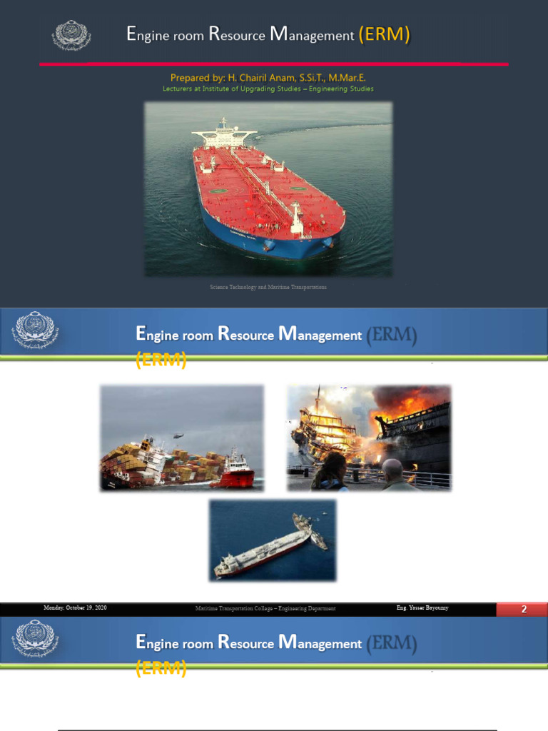 Engine Room Resource Management (ERM) | PDF | Technology & Engineering