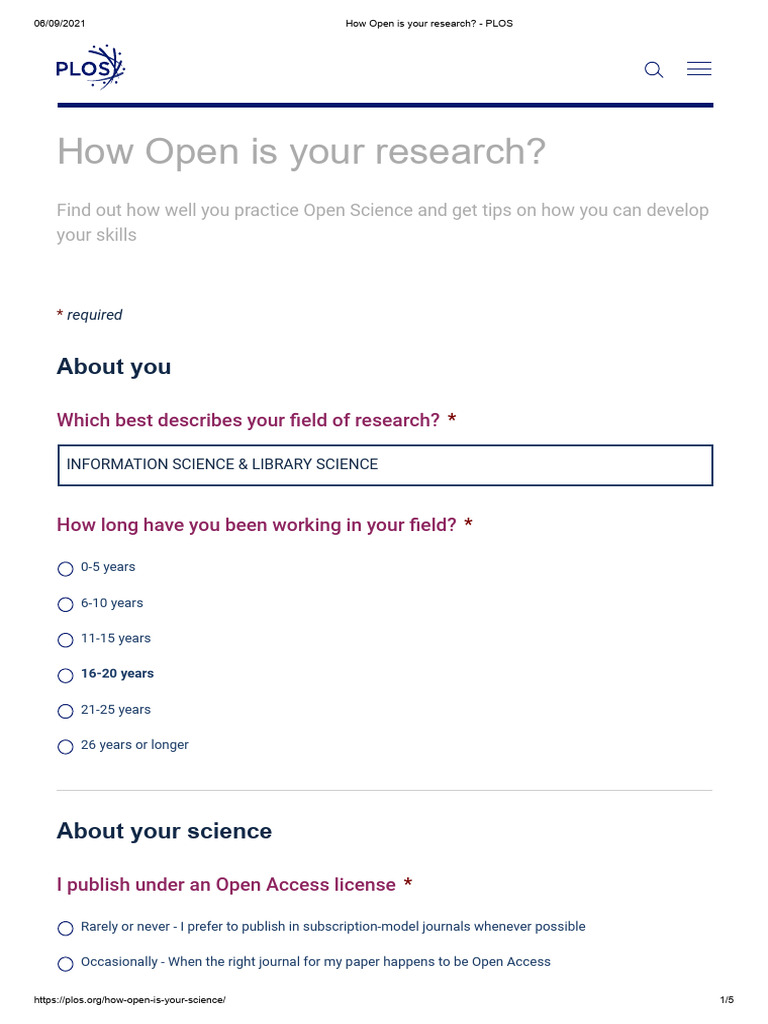How Open is Your Research_ - PLOS | PDF | Open Access | Academic Publishing