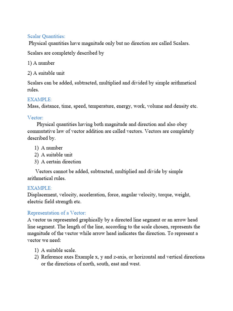 Chapter 2 Vectors Download Free Pdf Euclidean Vector Cartesian Coordinate System