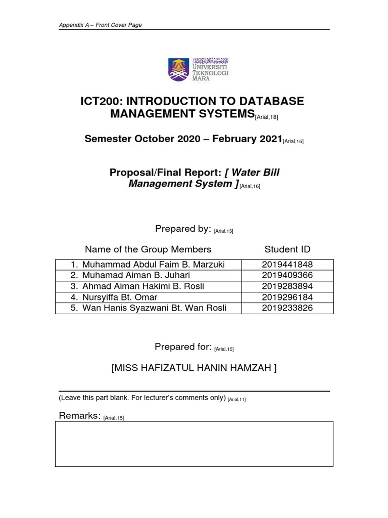 Proposal Ict200 (M5 Ice) | PDF | Databases | Data