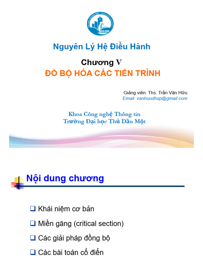 Chuong 5. Dong Bo Hoa Tien Trinh - Ver5 | PDF