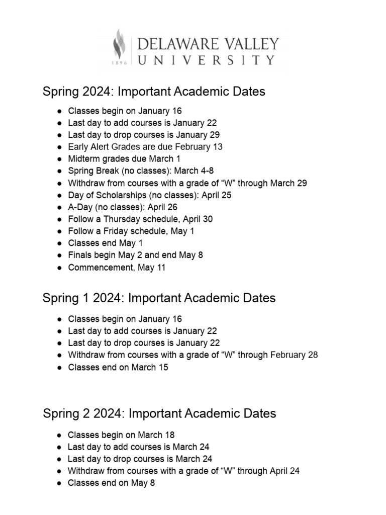 2024SP AcademicCalendar | PDF