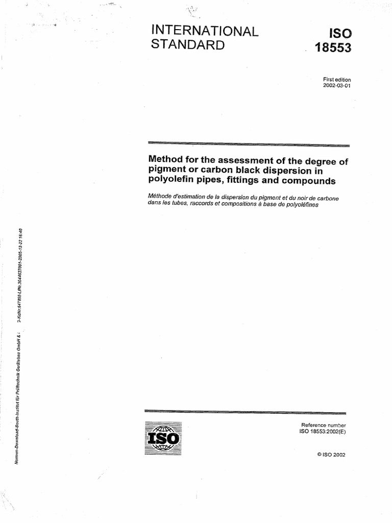 ISO 18553 Dispersion de Pigmento | PDF