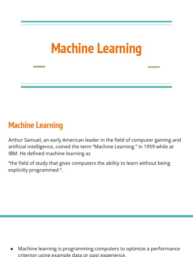 Machine Learning_lec1 | PDF | Machine Learning | Statistical Classification