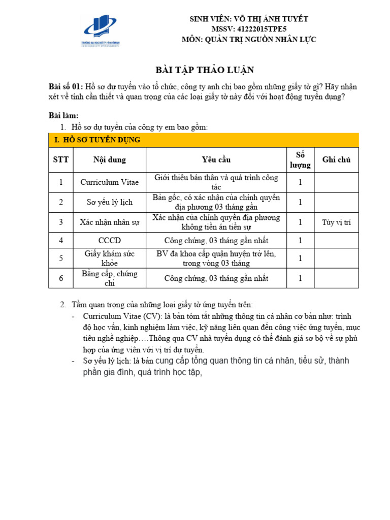 Vo Thi Anh Tuyet - TL02 | PDF