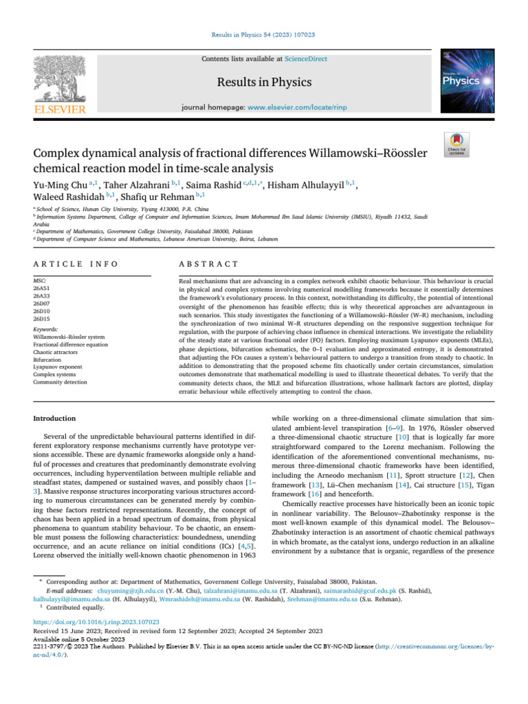 Complex Dynamical Analysis Of Fractional Differences Willamow 2023