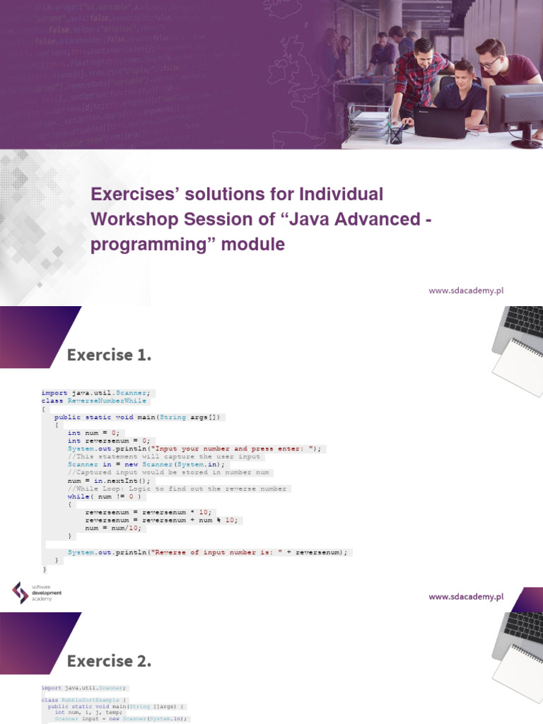 Solutions Individual Workshop Session Java Advanced Coding | PDF