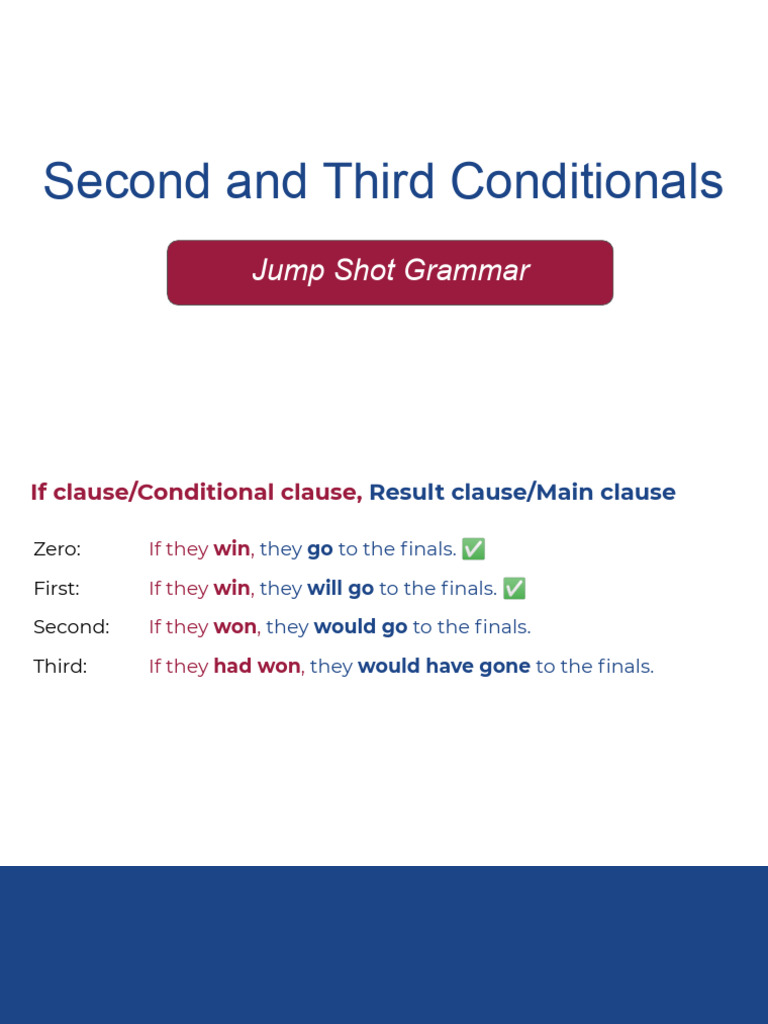 Second and Third Conditionals | PDF
