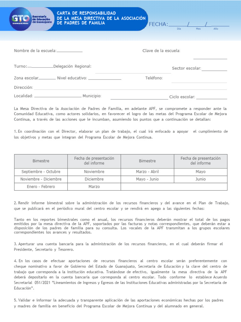 02 Formato Carta Responsabilidad APF 2023 Rev | PDF | Gobierno