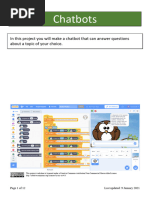 Chatbot | PDF | Scratch (Programming Language) | Online And Offline