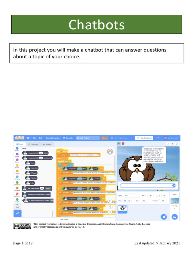 Worksheet Chatbots | PDF