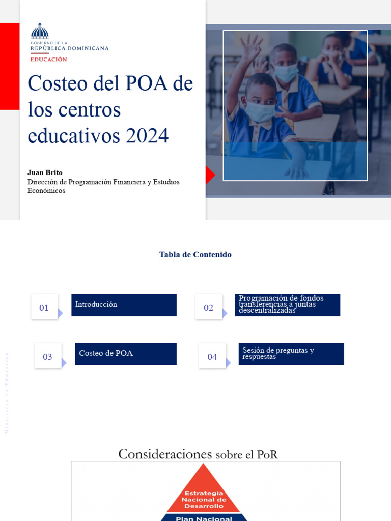 Presentación Costeo Poa 2024 | PDF | Presupuesto | Presupuesto del gobierno