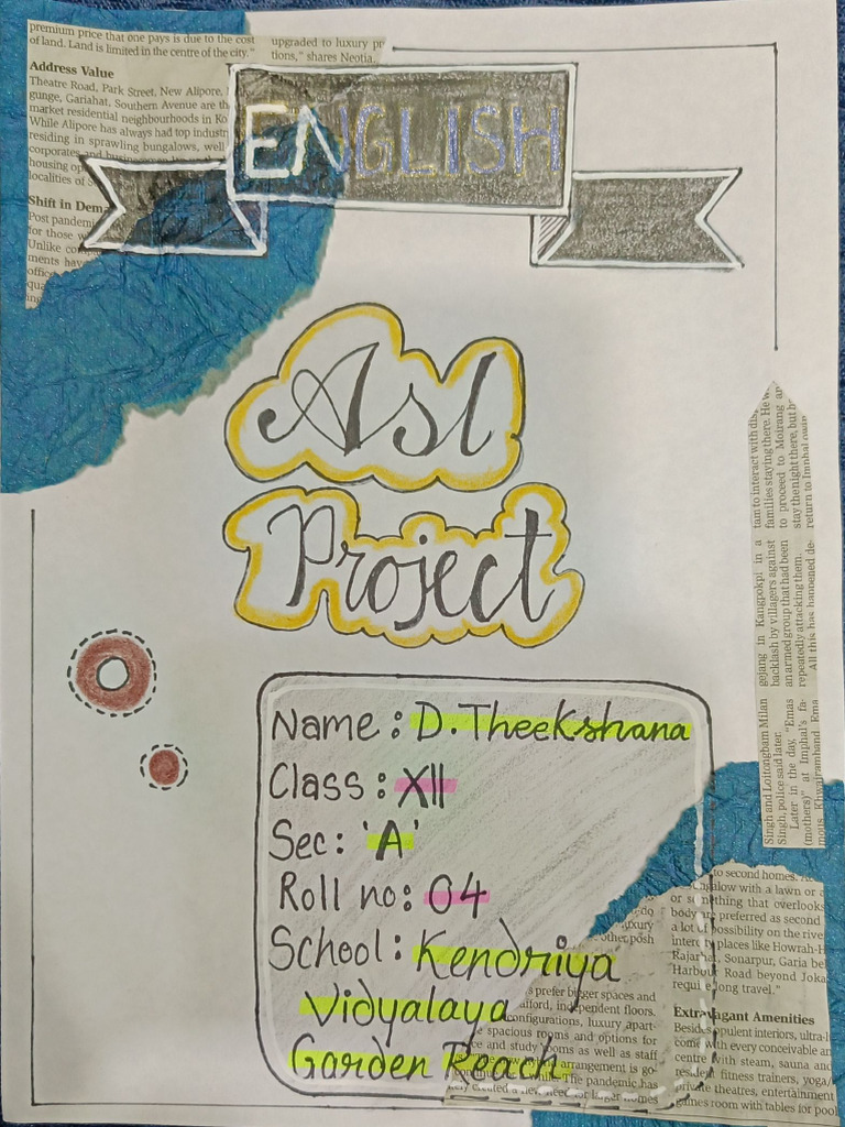 Theekshana Class 12 English Project | PDF