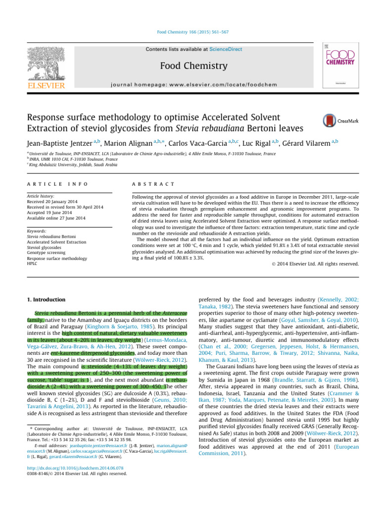 ASE - Accelerated Solvent Extraction | PDF