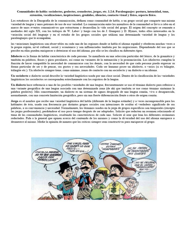 Comunidades de Habla | PDF