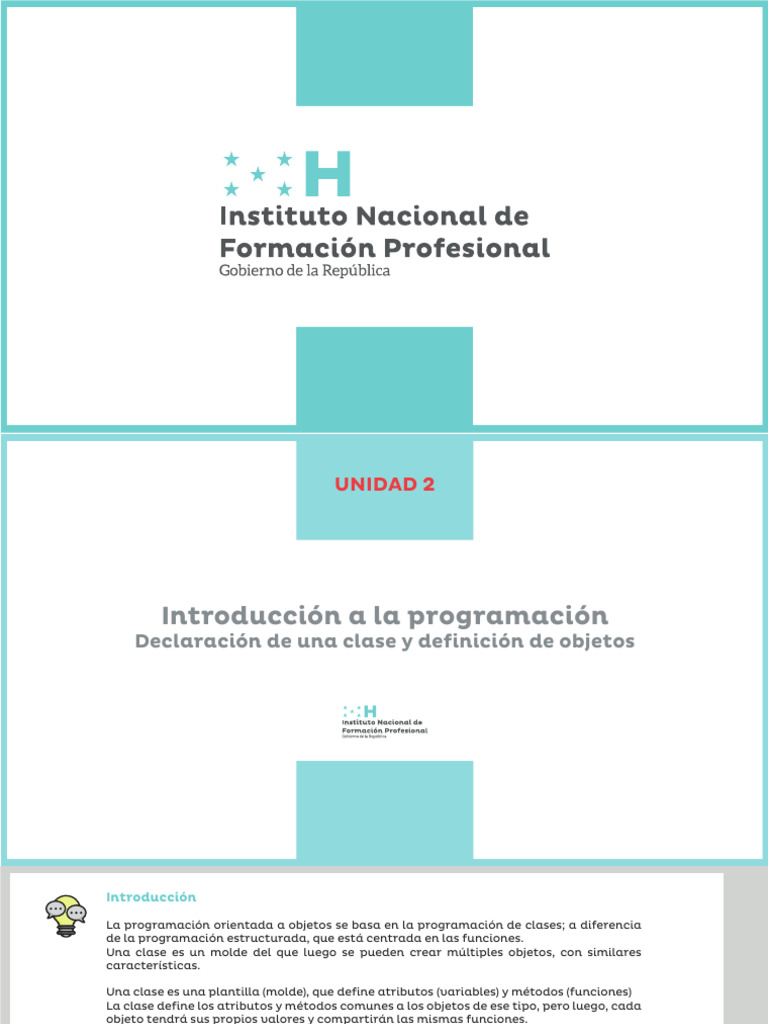Clase 2 - Declaración de una clase y definición de objetos | PDF ...