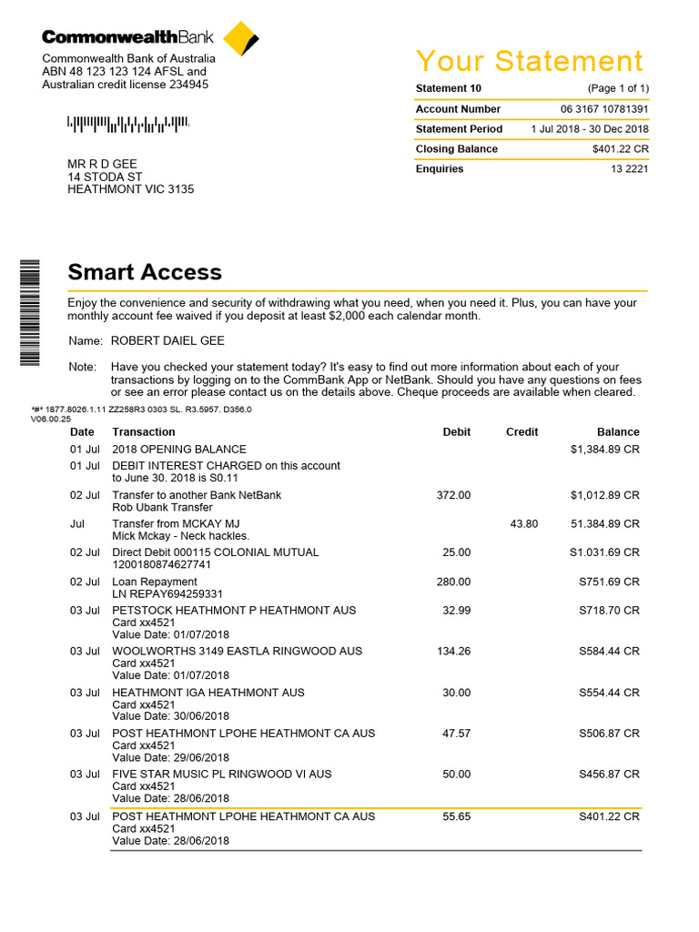 Commonweath Bank | PDF