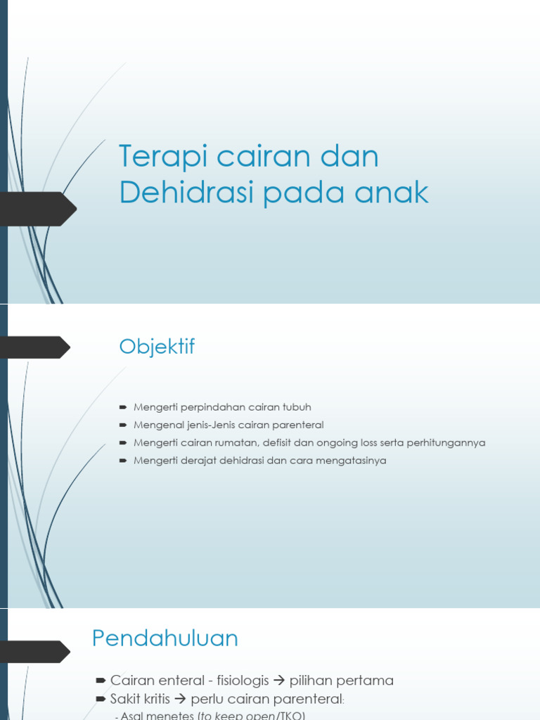 Terapi Cairan Dan Dehidrasi Pada Anak | PDF | Sains & Matematika