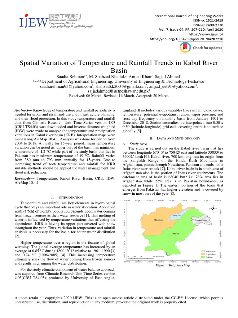 spatial-variation-of-temperature-and-rainfall-trends-in-kabul-river-basin-pdf-file | PDF ...