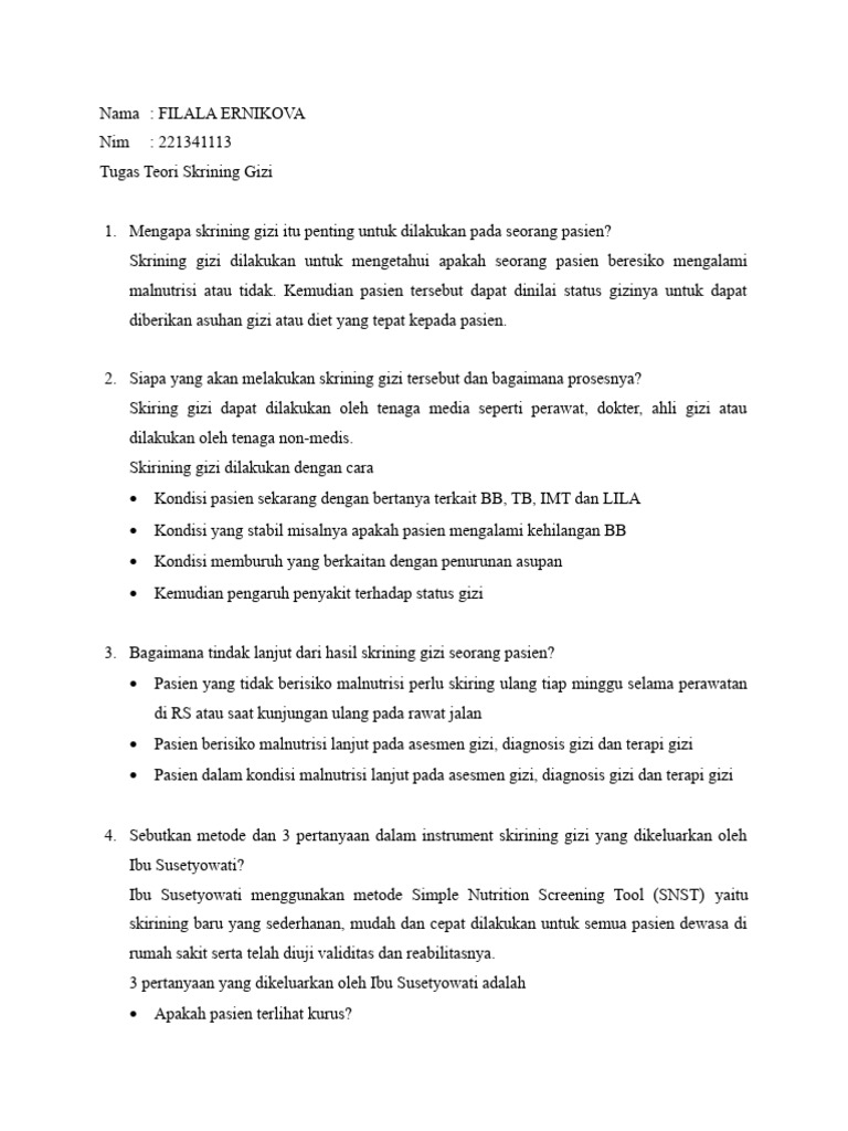 Filala Ernikova - Konsep Dasar Dan Perkembangan Instrumen Skrining Gizi ...