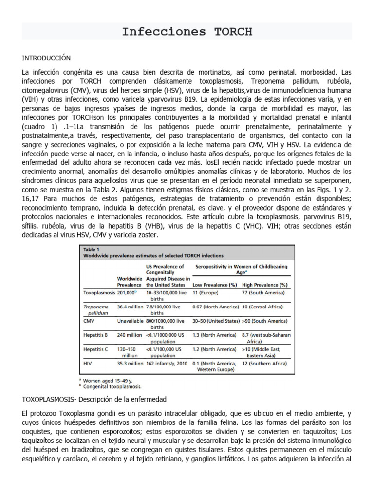 TORCH Infections | PDF | VIH | Virus de la hepatitis C