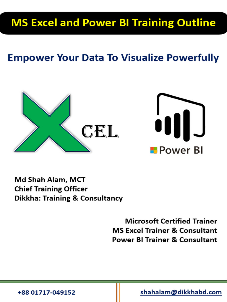 MS Excel and Power BI Training Outline | Download Free PDF | Microsoft ...