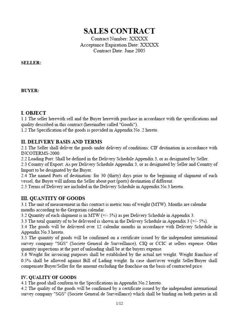 Draft Contract | Download Free PDF | Letter Of Credit | Private Law