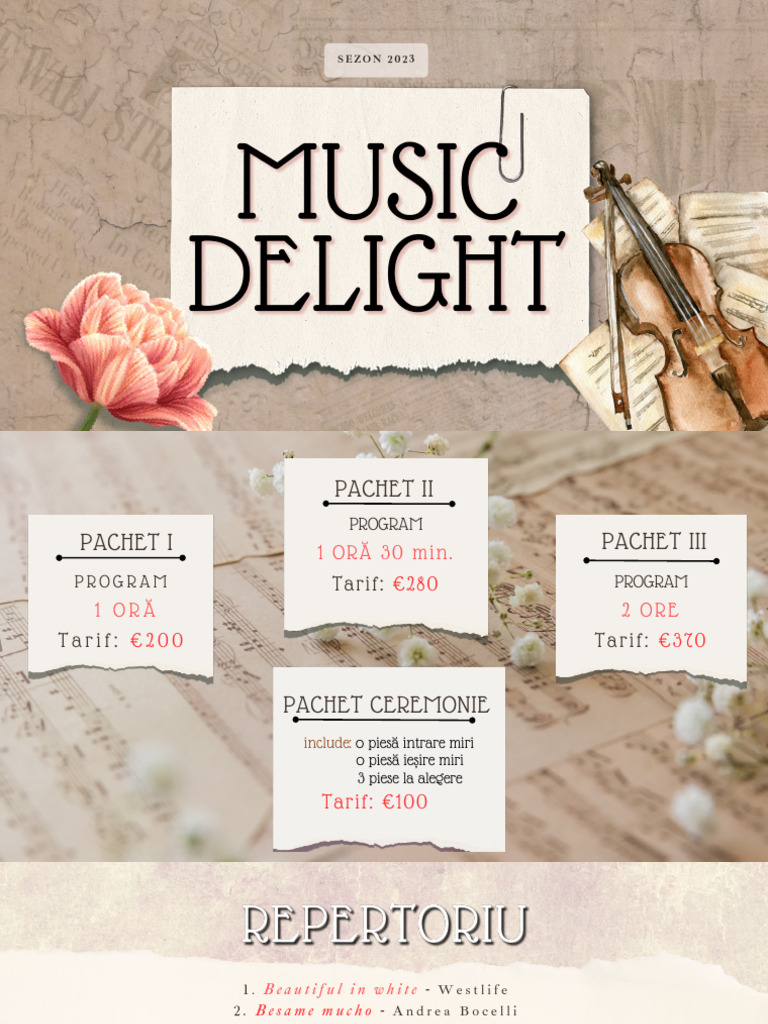 2023 Wedding Music Packages and Pricing | PDF | Pop Music | Musicians