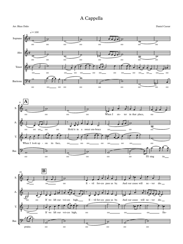 A Capella - Full Score | PDF