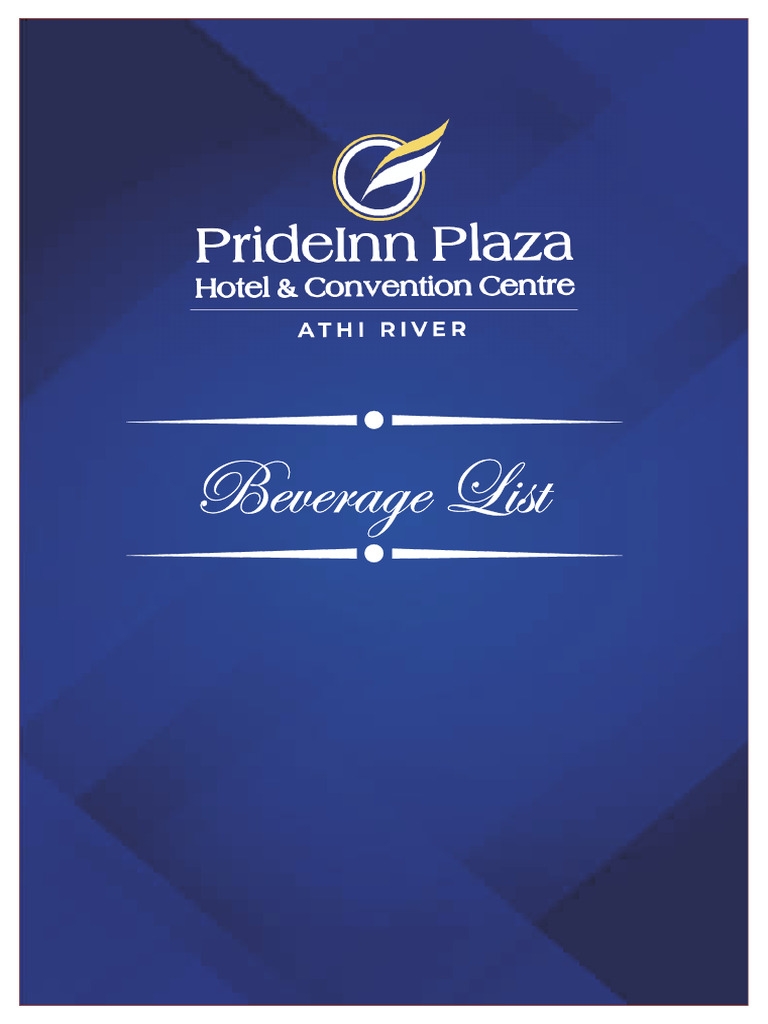 Comprehensive Beverage Menu | PDF | Drink | Martini (Cocktail)