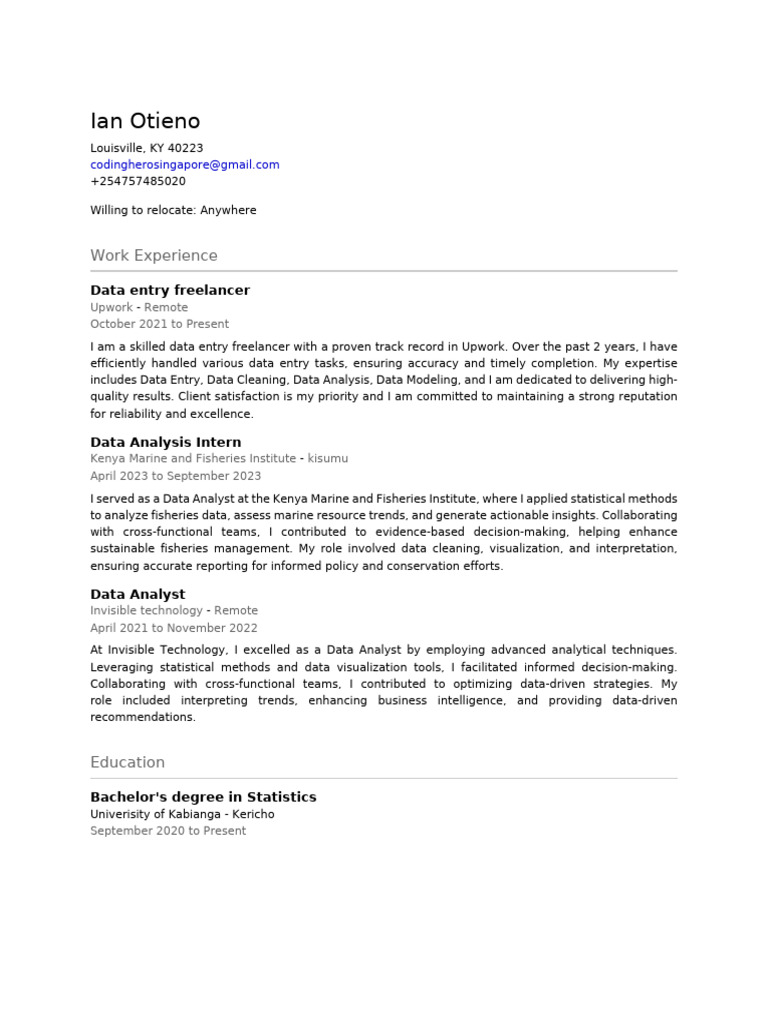 Ian Otieno | PDF Ian Otieno | PDF