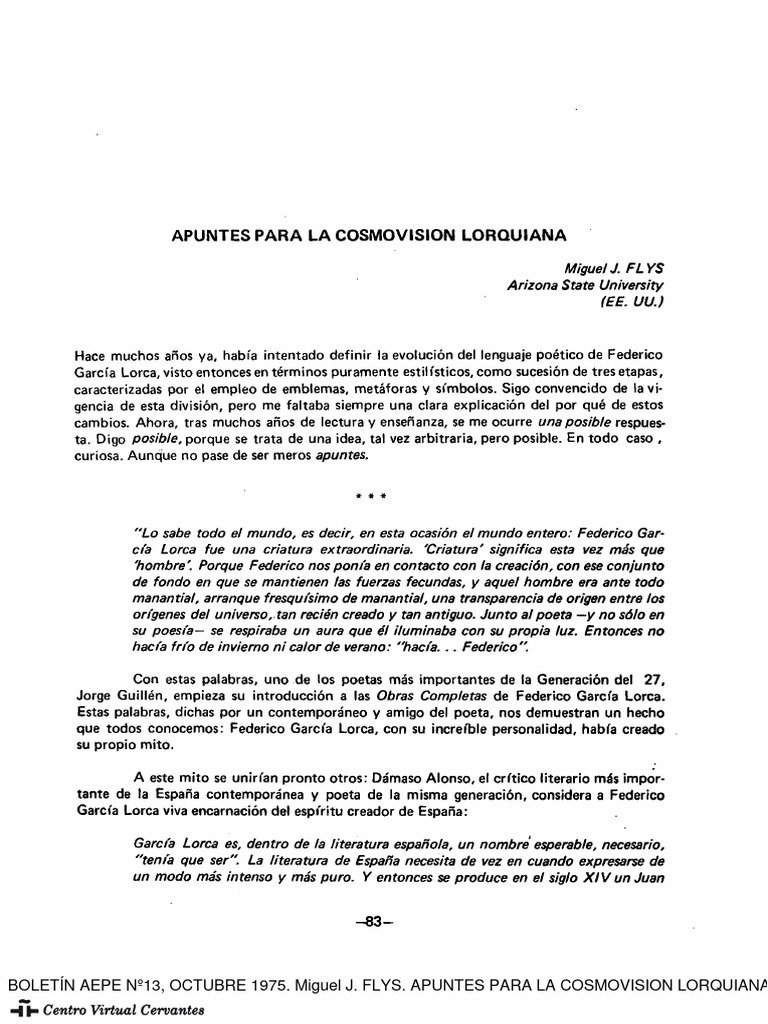 Fuerzas Antagónicas Lorca | PDF | Federico García Lorca | España