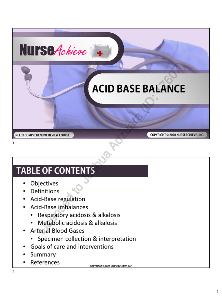 Acid-Base Imbalances | PDF | Buffer Solution | Clinical Medicine