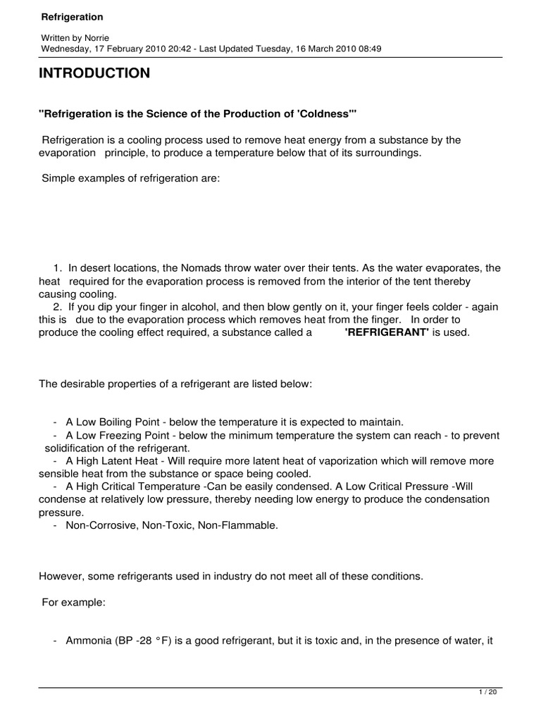 LNG Refrigeration Process Overview | PDF | Refrigerator | Evaporation
