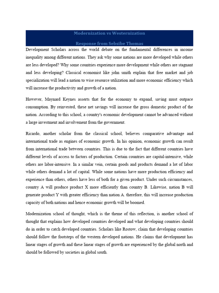 Modernization Vs Westernization | PDF | Modernity | Reason