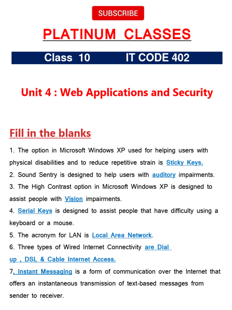 Unit 4 Web Application and Security QandA | PDF | Wi Fi | Computer Network