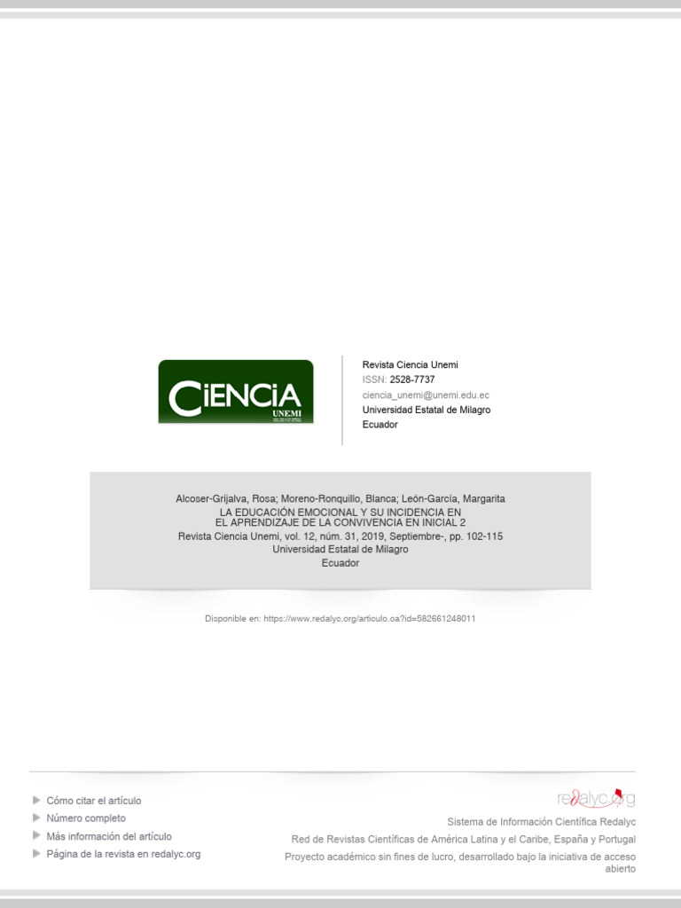 La Educación Emocional Y Aprendizaje Pdf Las Emociones Educación