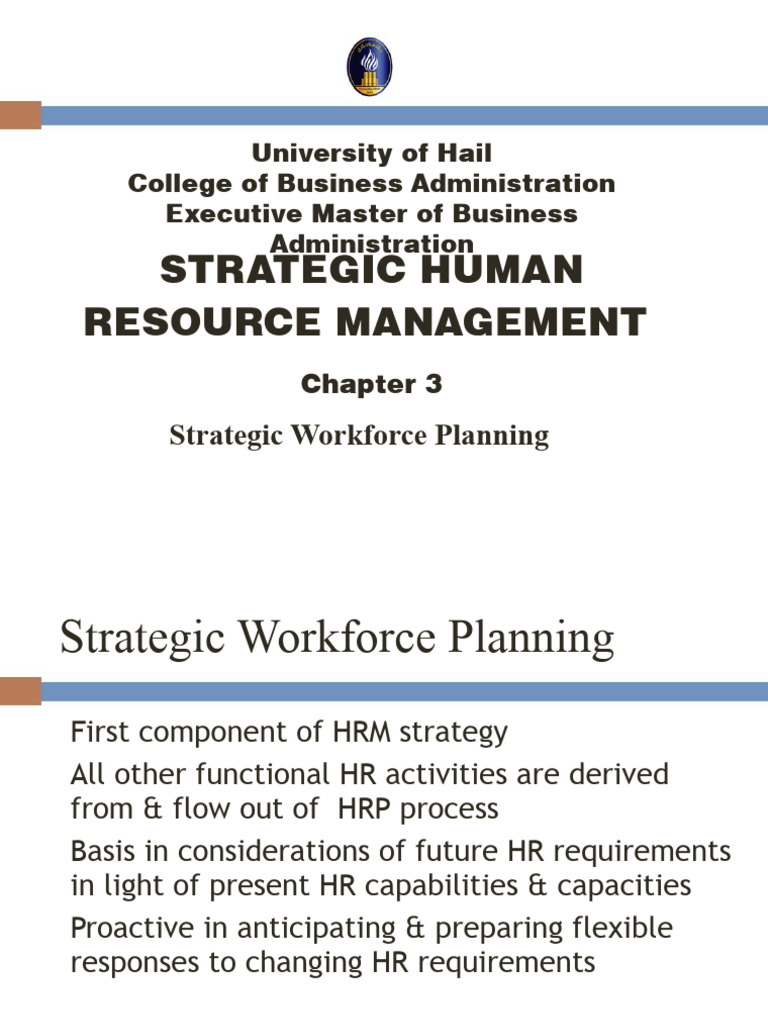 Chapter 003 Strategic Workforce Planning | PDF | Human Resource Management | Employment