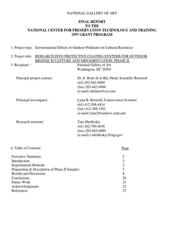 Environmental Effects of Outdoor Pollutants On Cultural Resources | PDF ... Environmental Effects of Outdoor Pollutants On Cultural Resources | PDF ...
