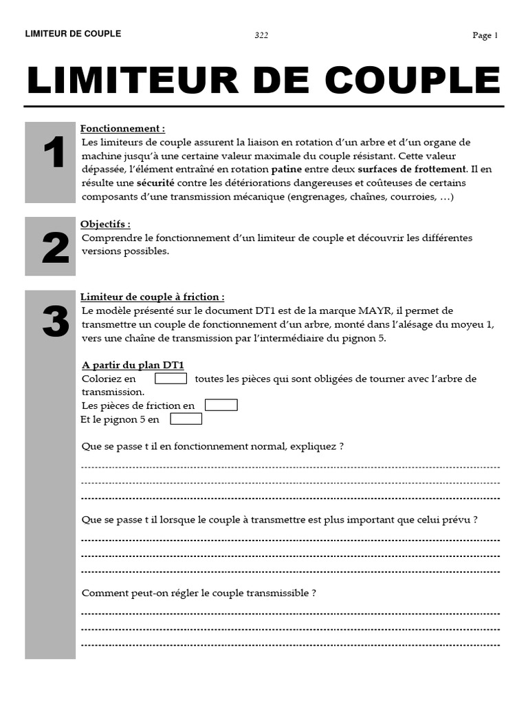 322-Limiteur de Couple | PDF