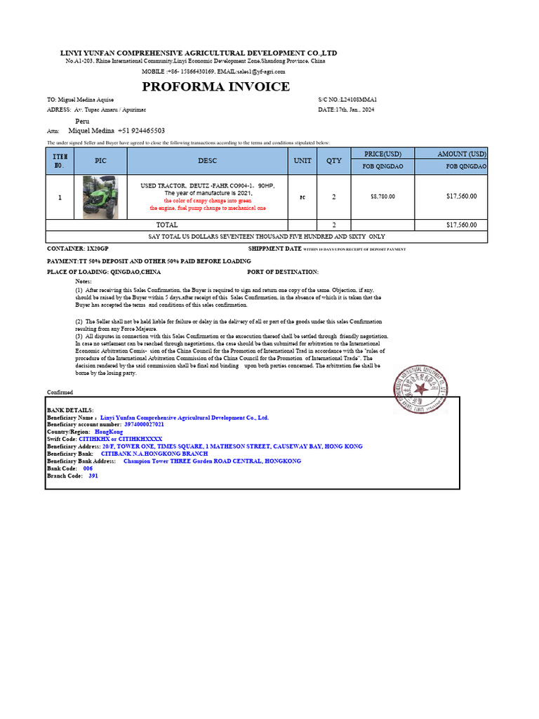 Proforma Invoice | PDF | Business | Economies