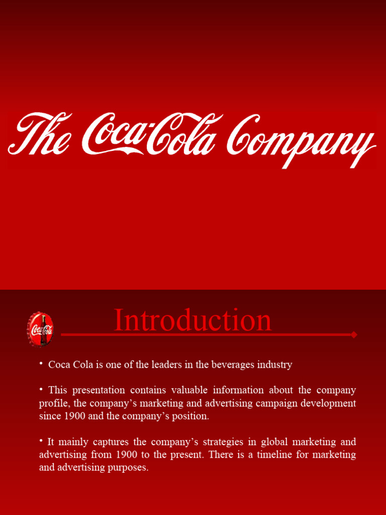 Coca Cola Presentation | PDF | Coca Cola | The Coca Cola Company